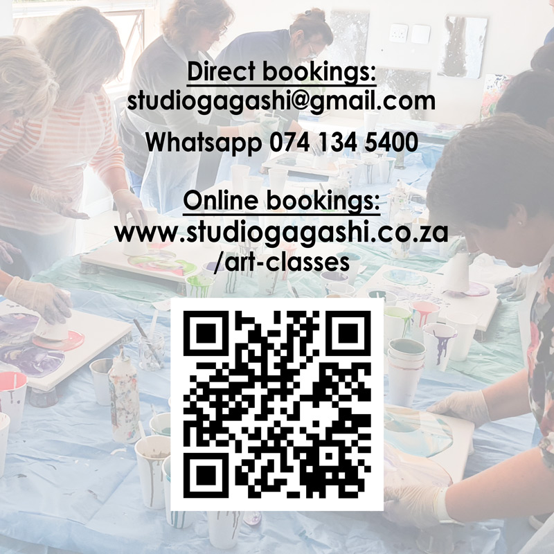 Acrylic Pouring Workshop Kempton Park 4 Oct – Studio Gagashi
